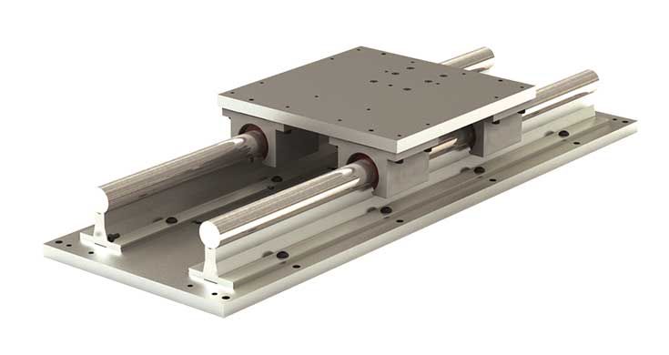 Plain Linear Bearing Guide RPS-1000-036-000 Two Steel Shafts on Rails ...